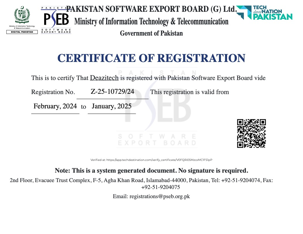 PSEB Certificate for DEAZITECH